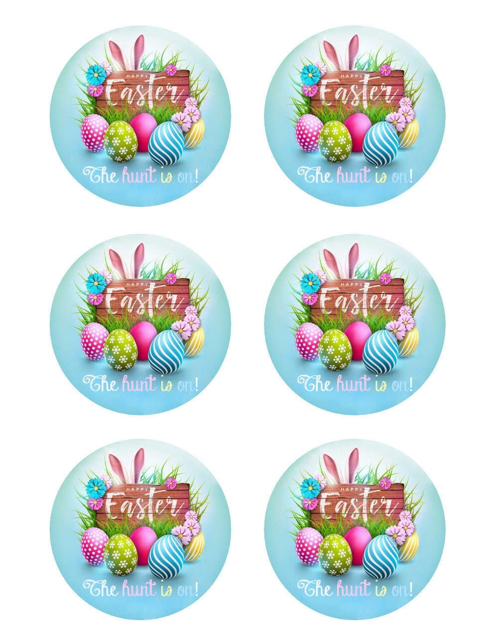 HAPPY EASTER DAY Edible Cake Topper Image Party Decoration | Etsy