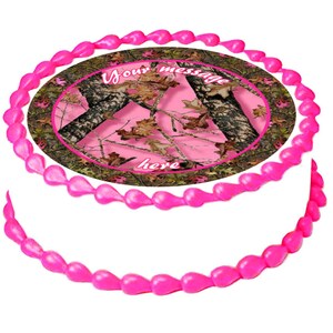 PINK CAMO Edible Cake Topper Image Birthday Party Decoration - Etsy