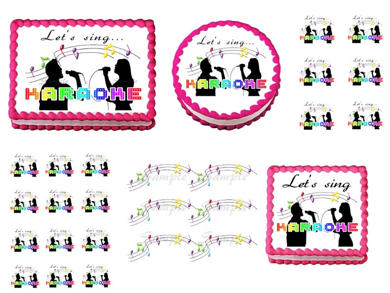 KARAOKE Edible Cake Topper Image Cake Party Decoration - Etsy