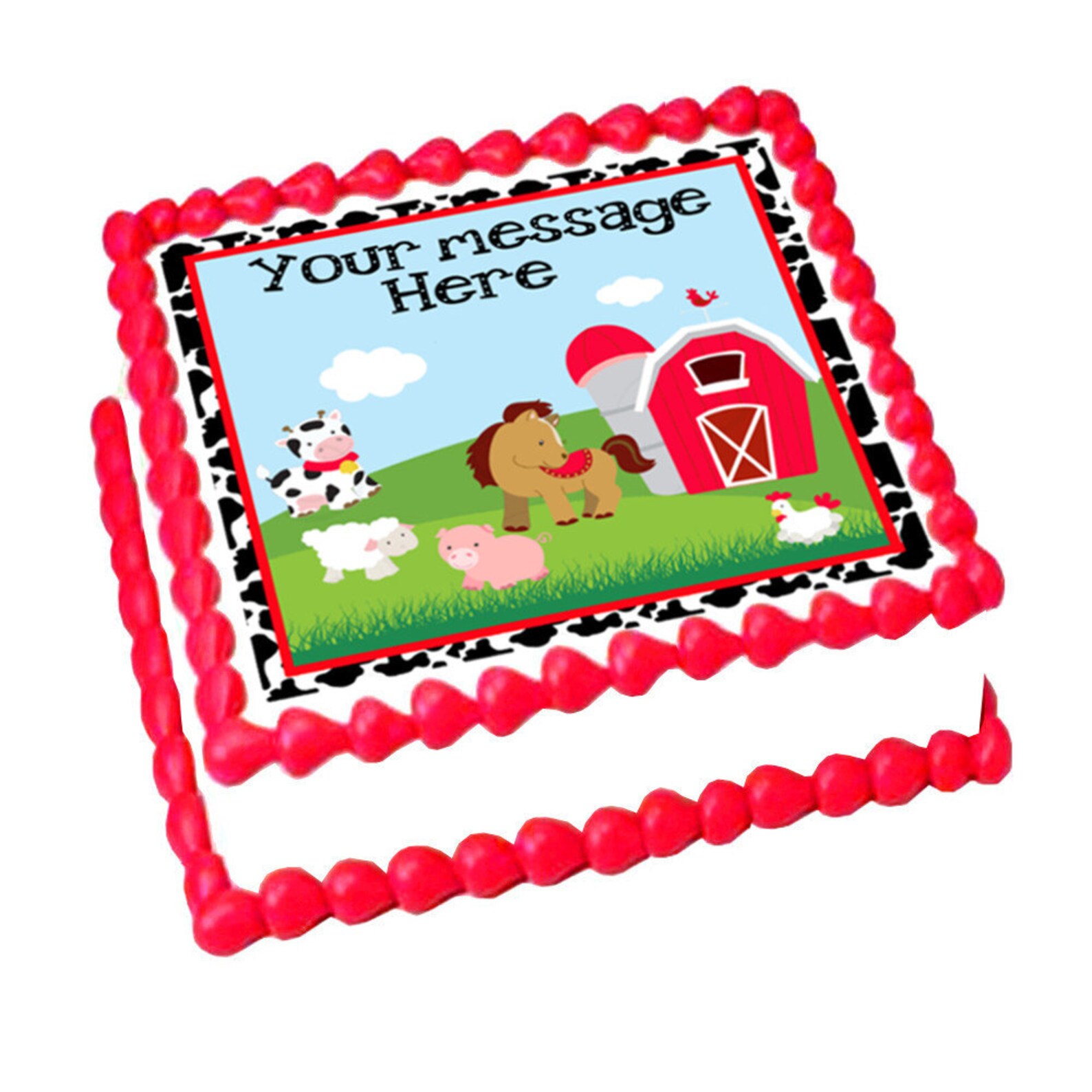 FARM BARNYARN Edible Cake Topper Image Birthday Party Decoration - Etsy
