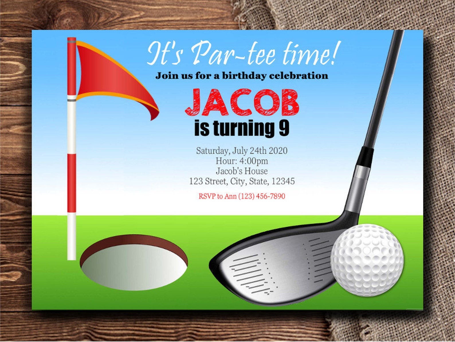 GOLF Printable & Text Editable PDF File in Adobe Reader - Etsy