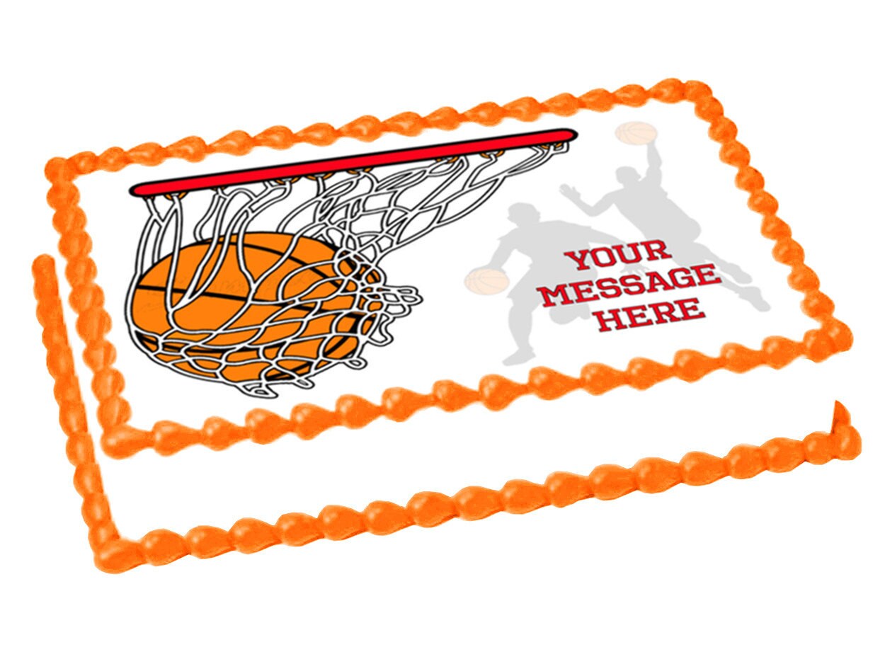 BASKETBALL Edible Cake Topper Image Birthday Sport Party Decoration - Etsy