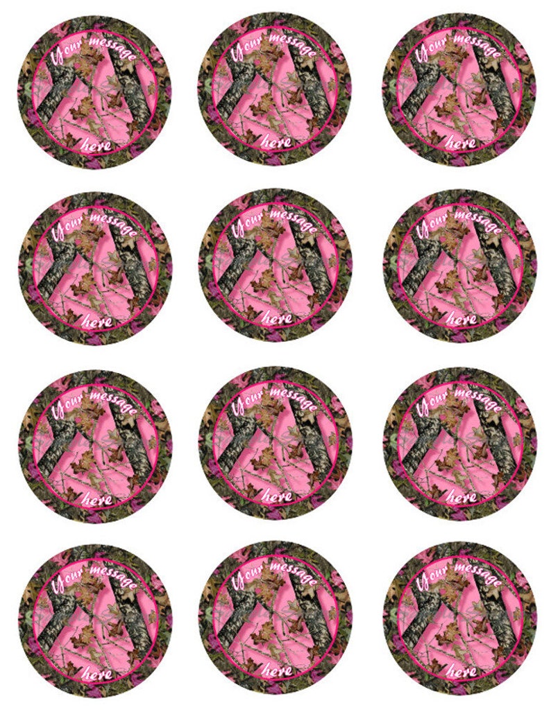 PINK CAMO Edible Cake Topper Image Birthday Party Decoration - Etsy