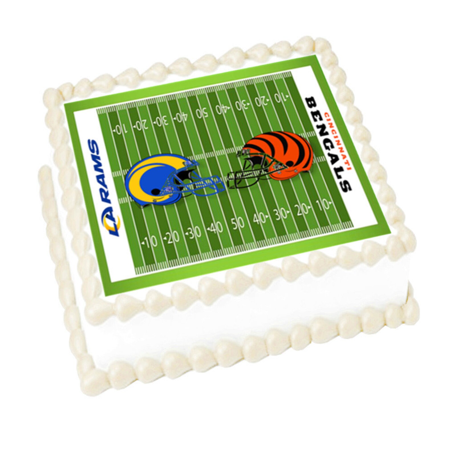 FOOTBALL TEAMS Super Bowl Edible Cake Topper Image Birthday Party ...