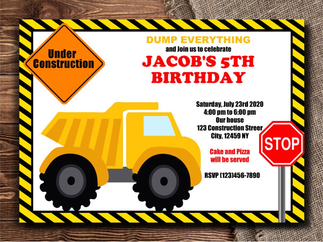 DUMP TRUCK Printable & Text Editable PDF File in Adobe Reader - Etsy