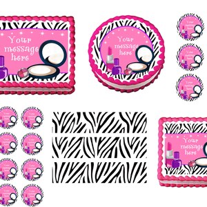 MAKEUP BEAUTY Edible Cake Topper Image Cake Party Decoration - Etsy