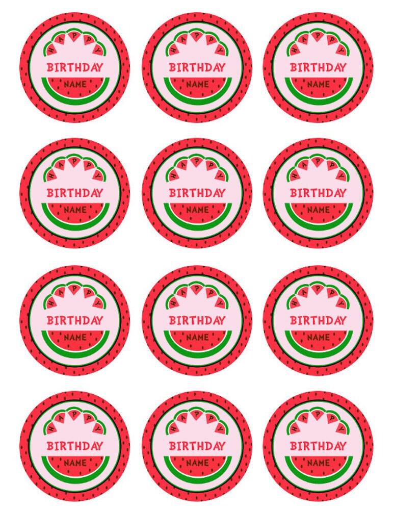 SWEET WATERMELON Edible Cake Topper Image Cake Party Decoration - Etsy