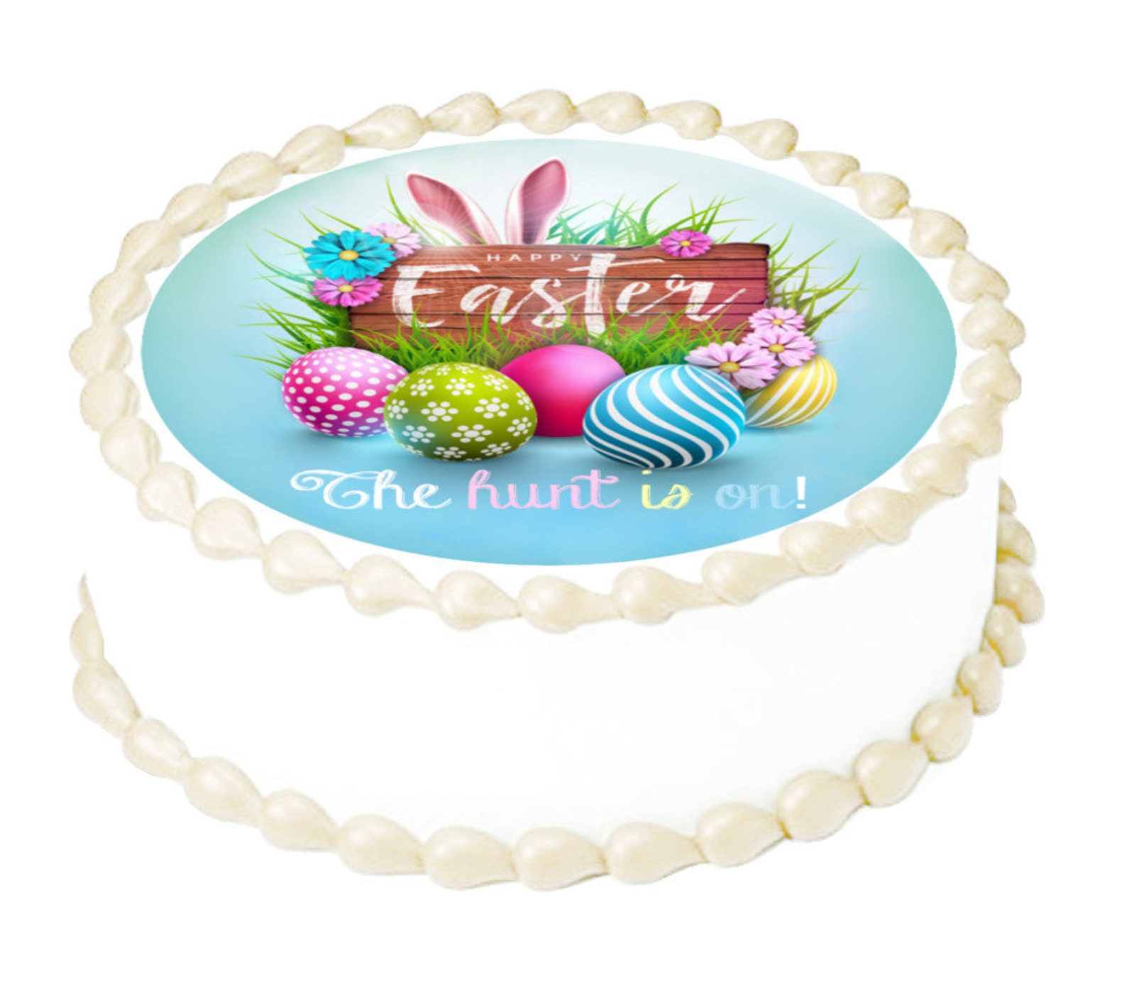 HAPPY EASTER DAY Edible Cake Topper Image Party Decoration - Etsy