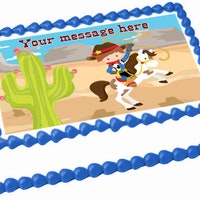 Cowboy Theme Cake Topper, Ranchero Theme Cake Topper, Vaquero Cake ...