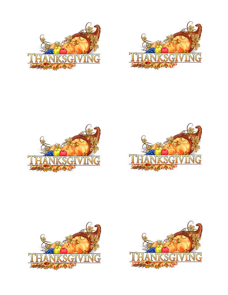 THANKSGIVING Cornucopia Horn of plenty edible cake topper | Etsy