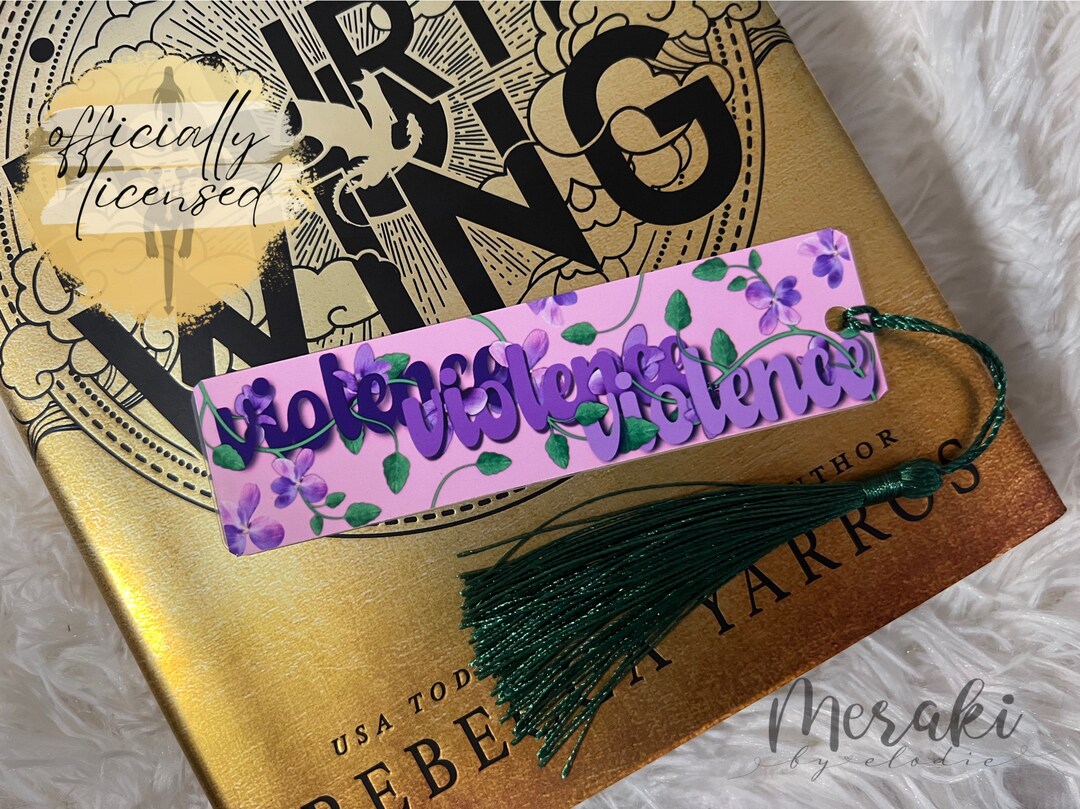 Violence Acrylic Bookmark | Fourth Wing Officially Licensed | Violet ...