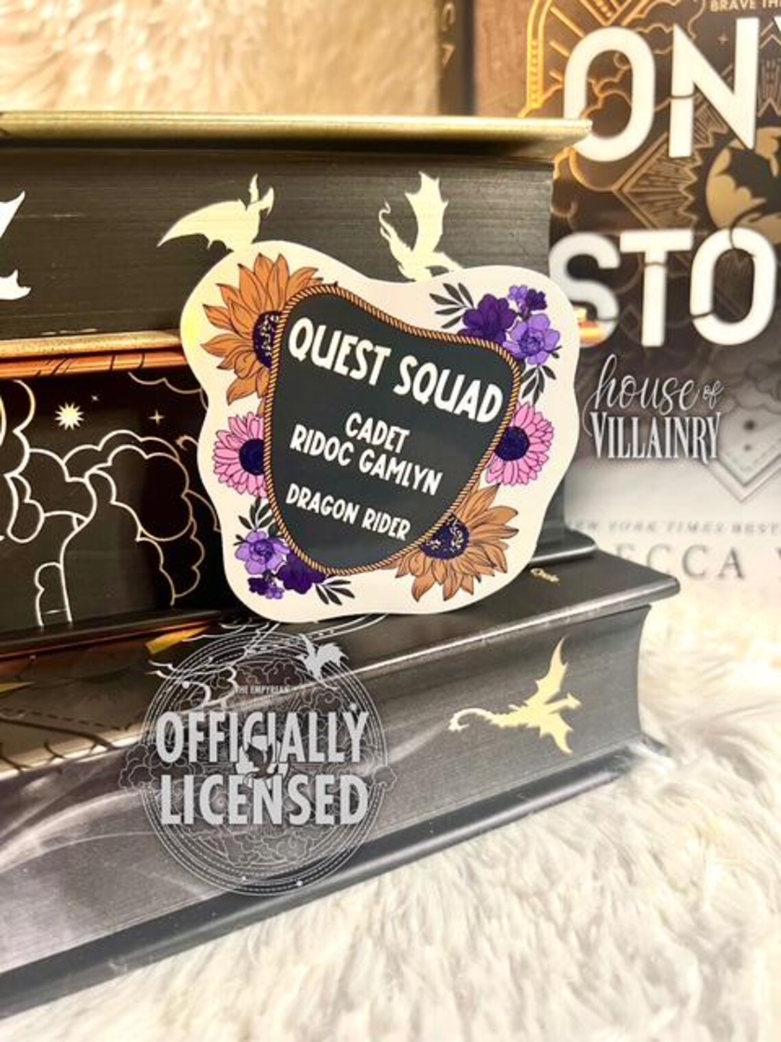 Ridoc Gamlyn's Quest Squad Patch Sticker | Fourth Wing Officially ...