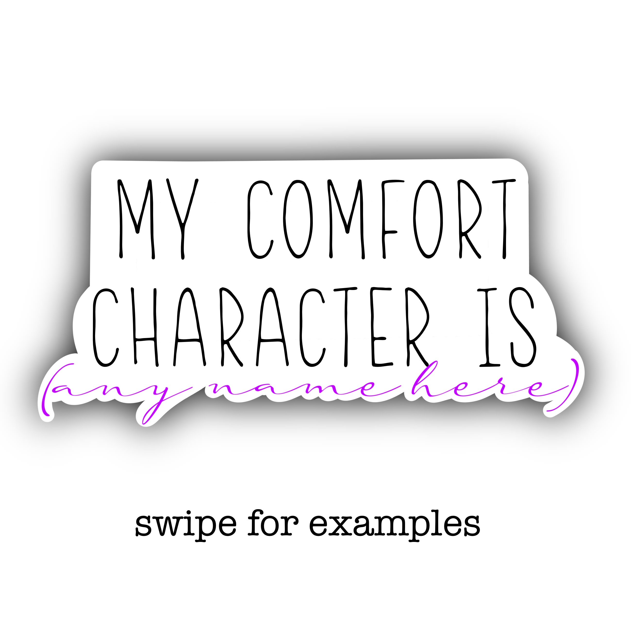 Personalized Comfort Character stickers Choose your own | Etsy