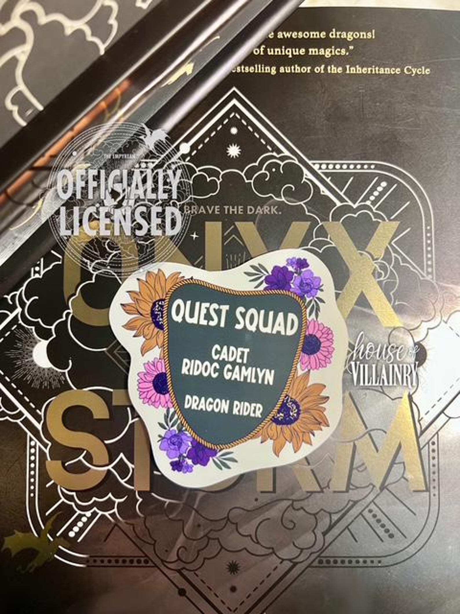 Ridoc Gamlyn's Quest Squad Patch Sticker | Fourth Wing Officially ...