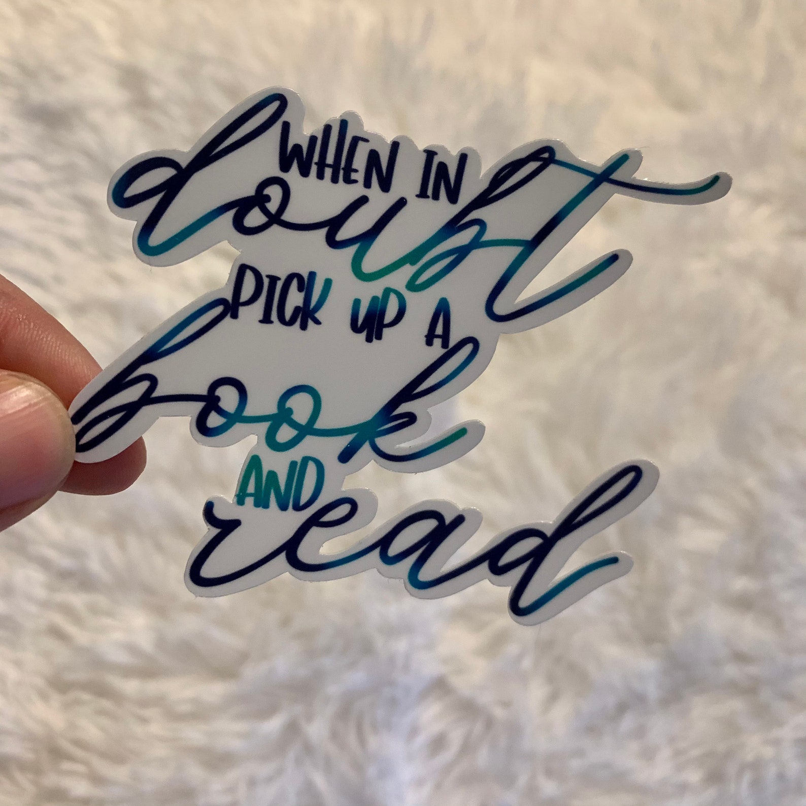 When in Doubt Pick up a Book Sticker Books Book Quotes - Etsy