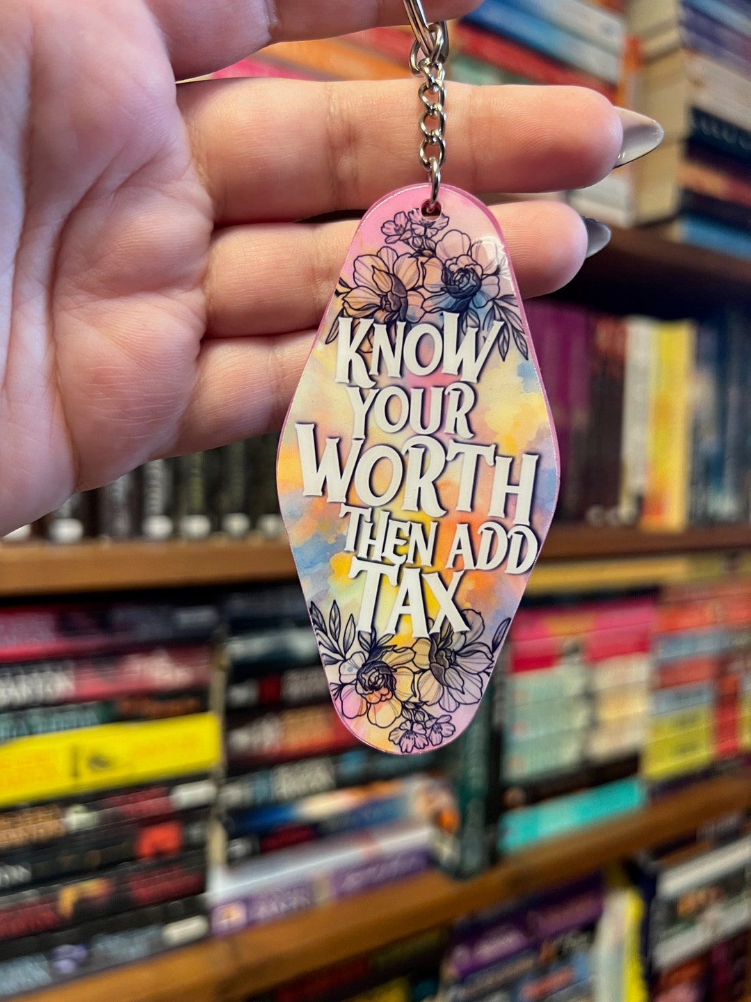Know Your Worth Then Add Tax Keychain | Mental Health Matters Trauma ...