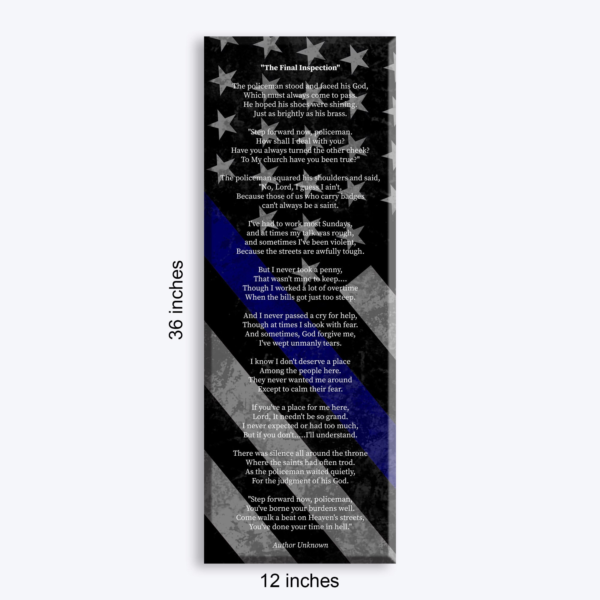 Policemans Prayer Final Inspection