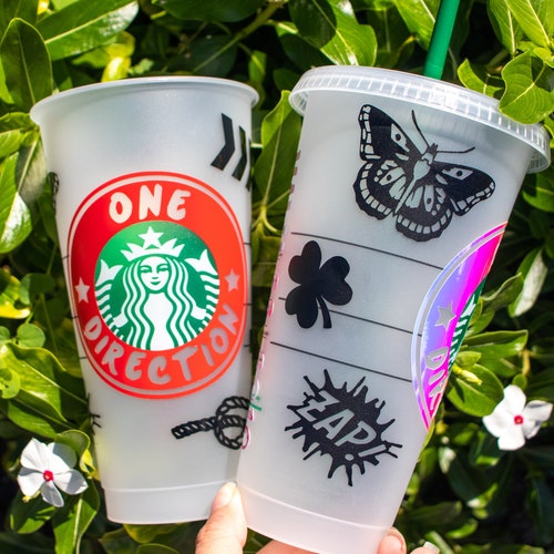 One Direction Inspired Starbucks Reusable Cold Cup - Etsy