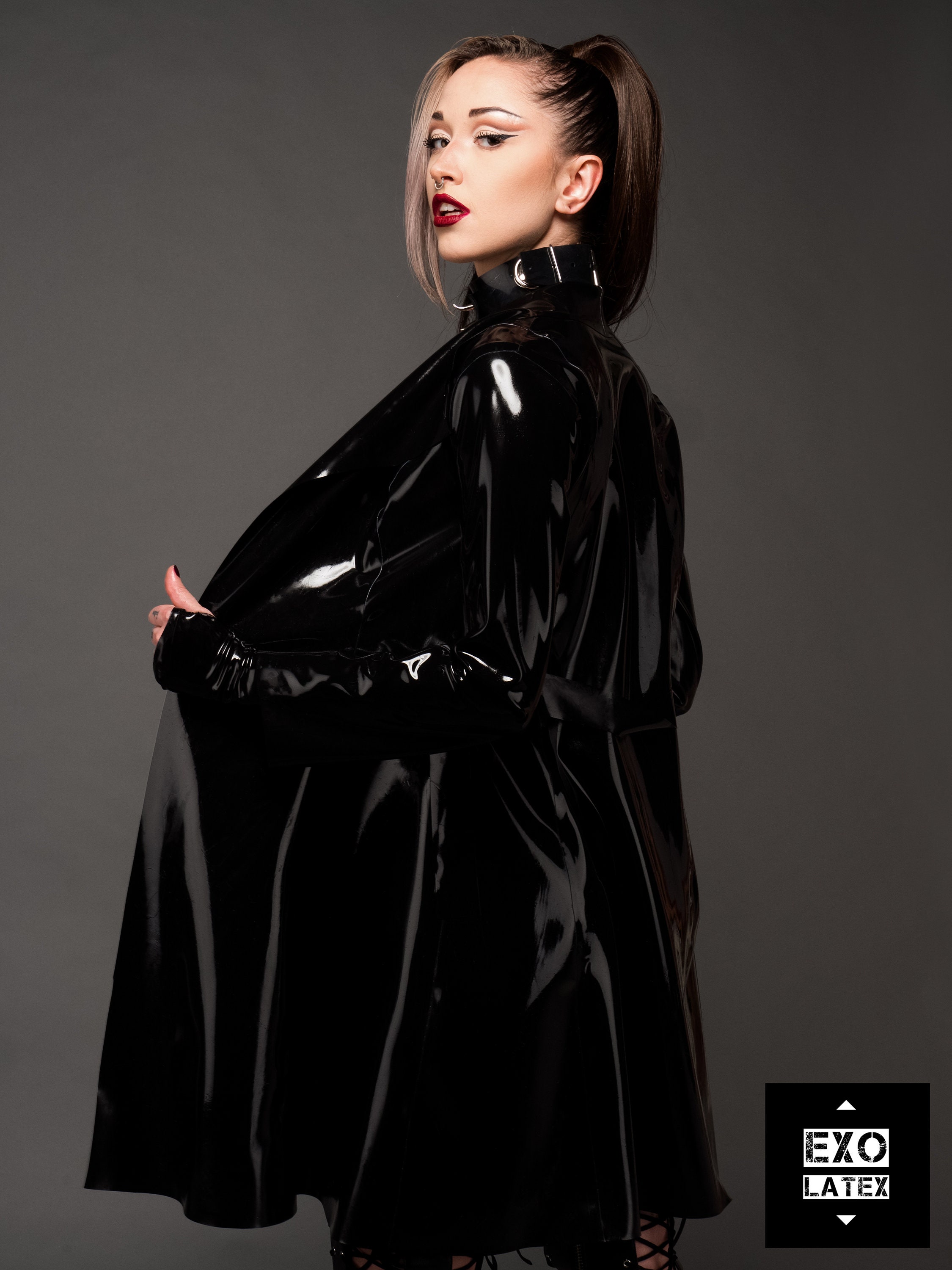 Long Latex Matrix Trench Coat Custom Shiny Jacket - Etsy