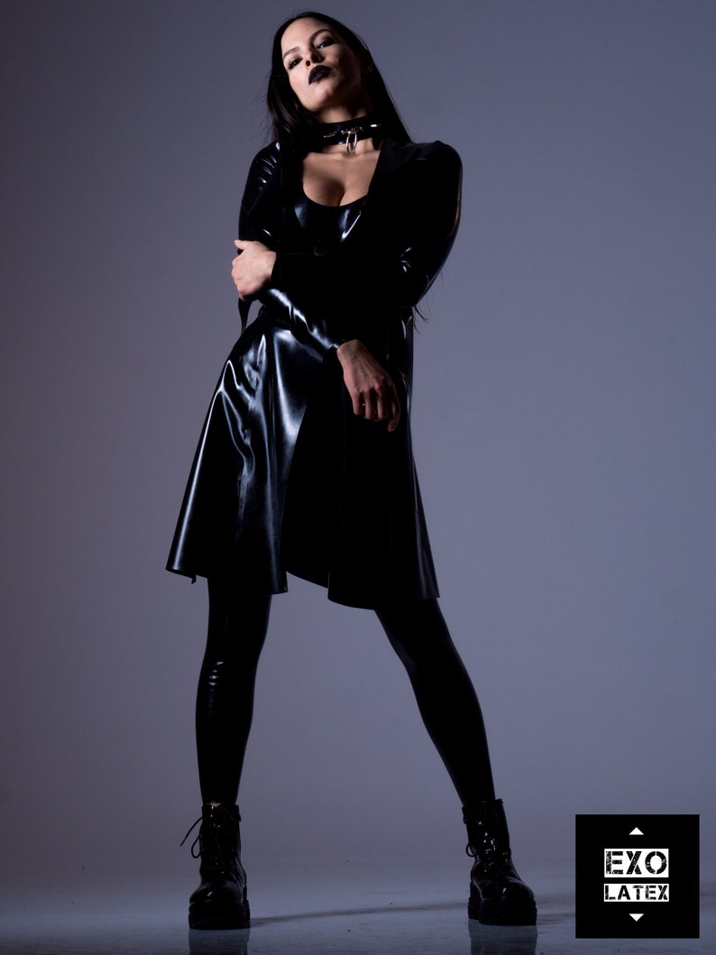 Long Latex Matrix Trench Coat Custom Shiny Jacket - Etsy 日本
