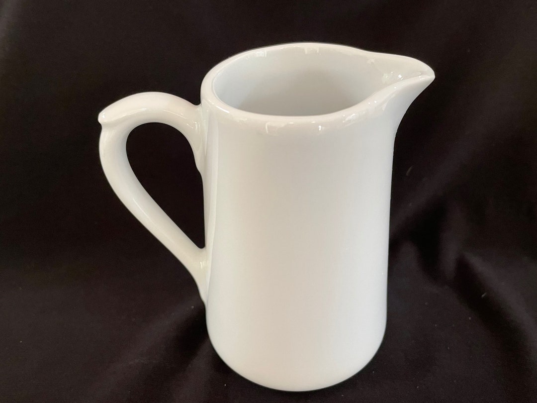Apilco French Small White Porcelain Creamer, Pitcher, Milk Jug, Made in ...