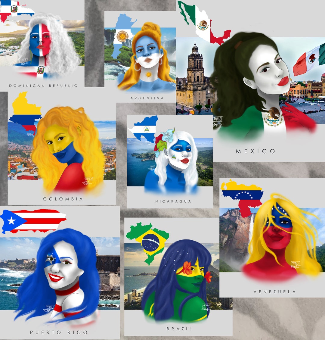 Latin American Portrait Prints - Etsy