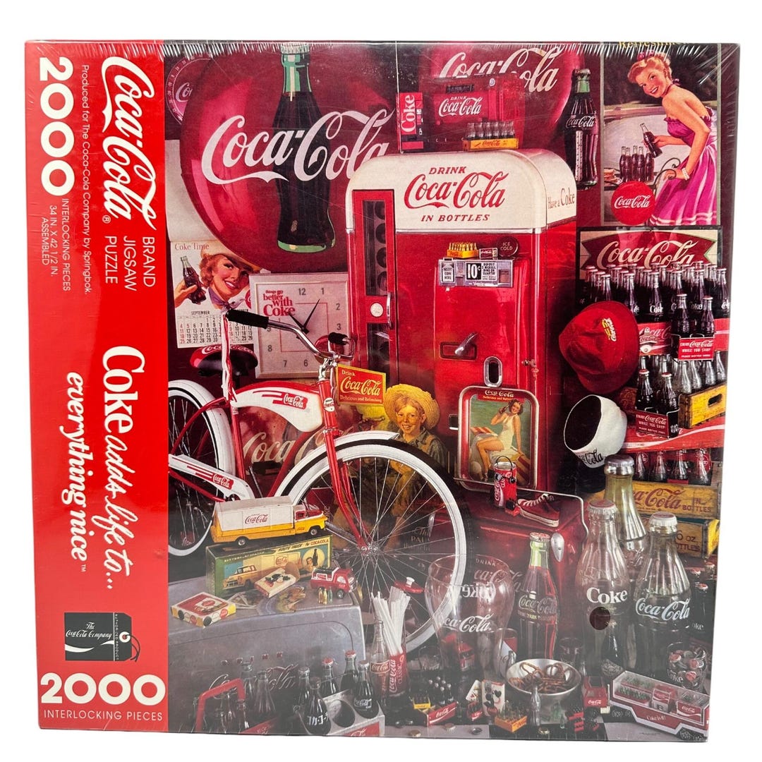 Coca-cola Jigsaw Puzzle 2000 Piece by Springbok 34x42 Vtg Ad Collage - Etsy