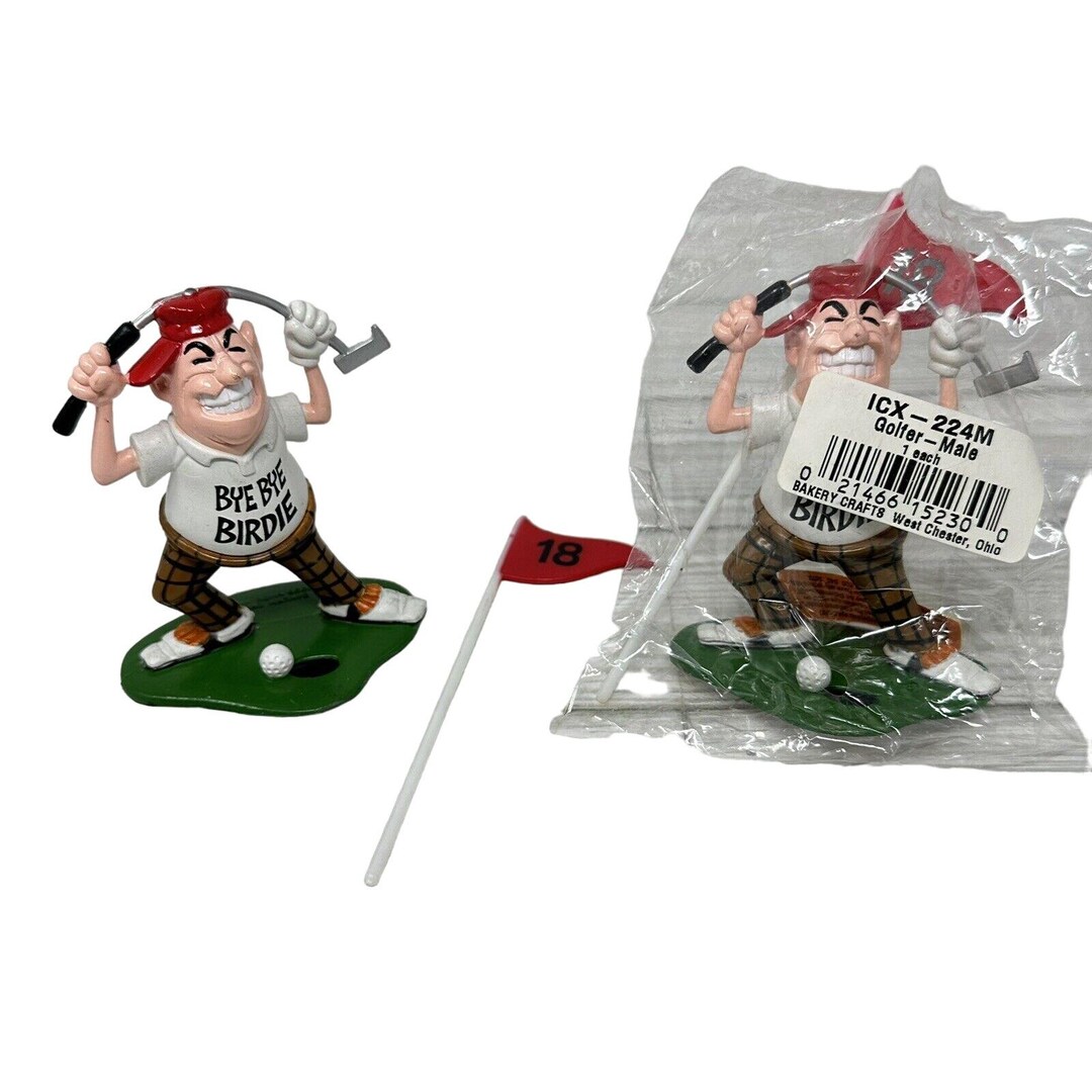 Angry Golfer BYE BYE BIRDIE Golfer Cake Topper 1996 Bakery Crafts ...