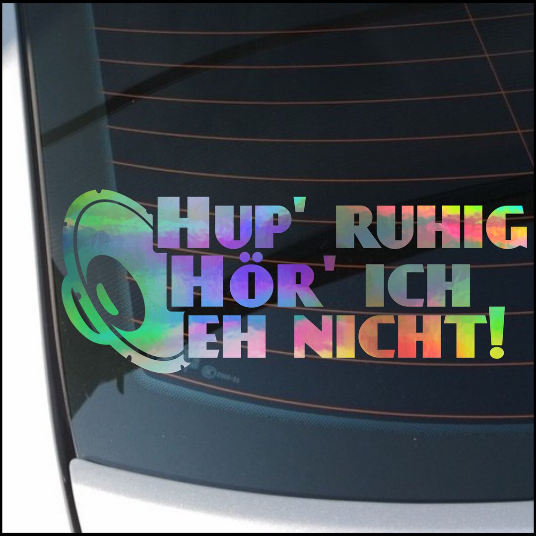 Car Sticker | HORN QUIET | Horn, Loud, Music, Deaf | Hologram Sticker ...