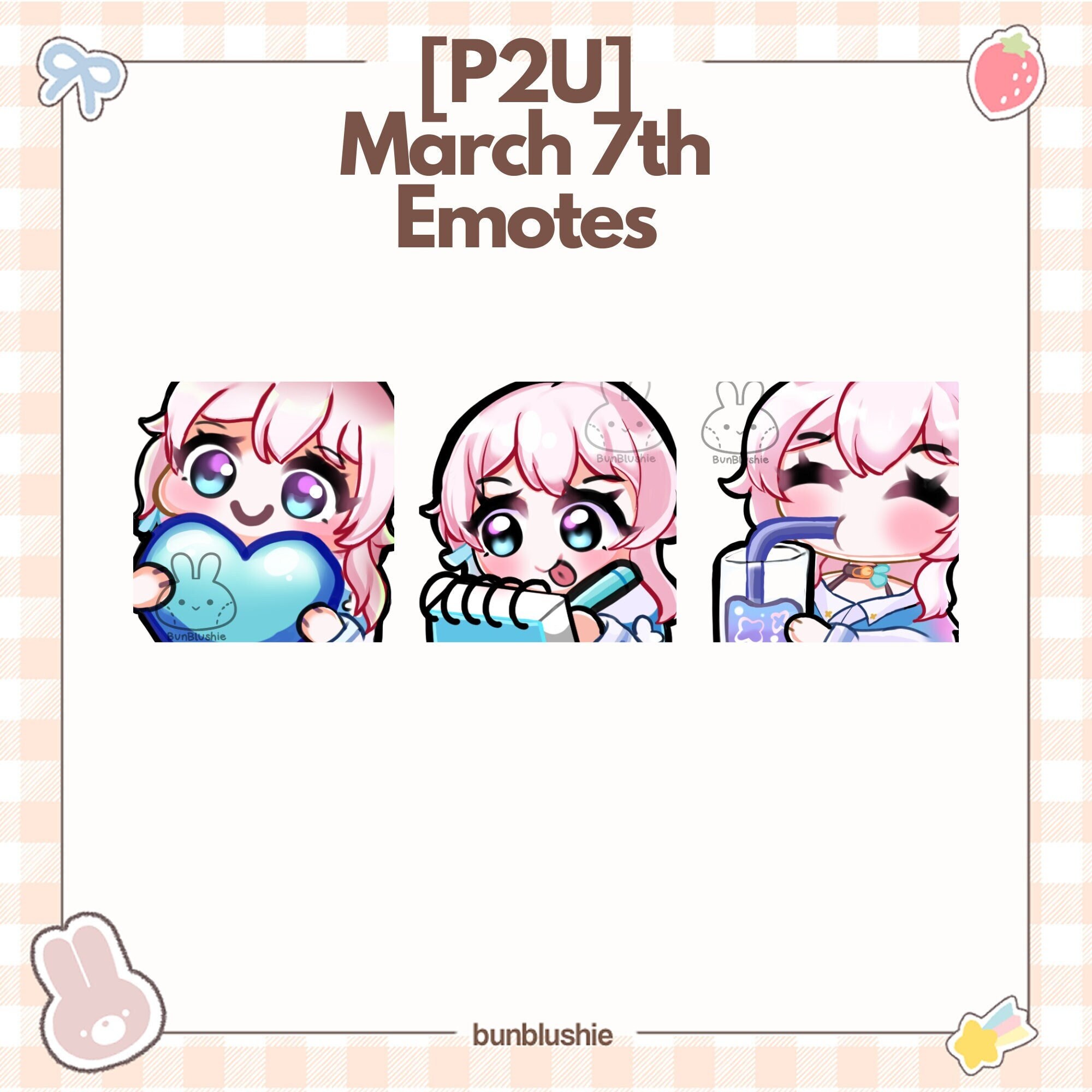 Honkai Star Rail March 7th for Emotes Twitch/discord Custom Twitch ...