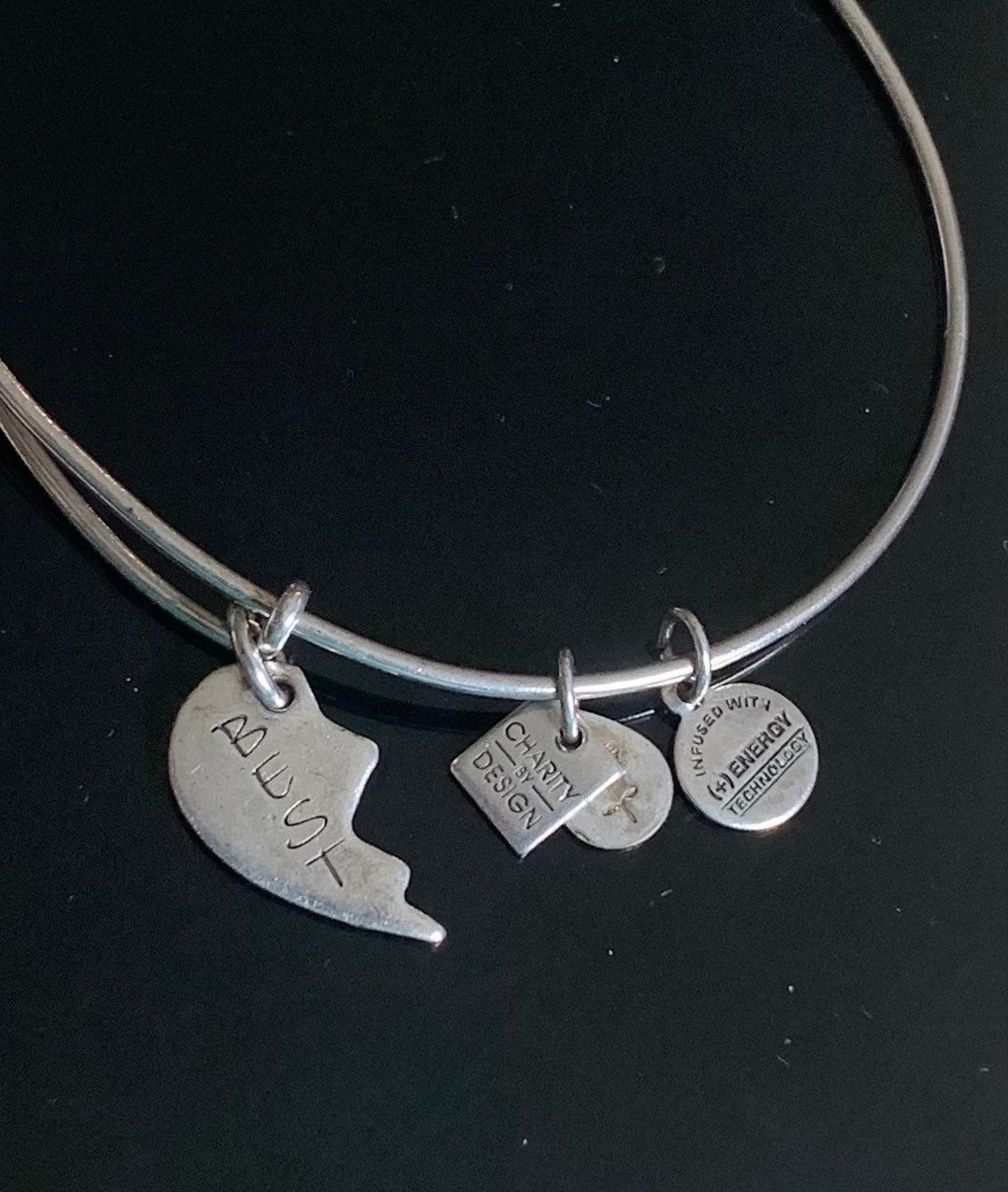 Vintage Alex und Ani “Best” Charm Rafaelian Silber Armreif ...