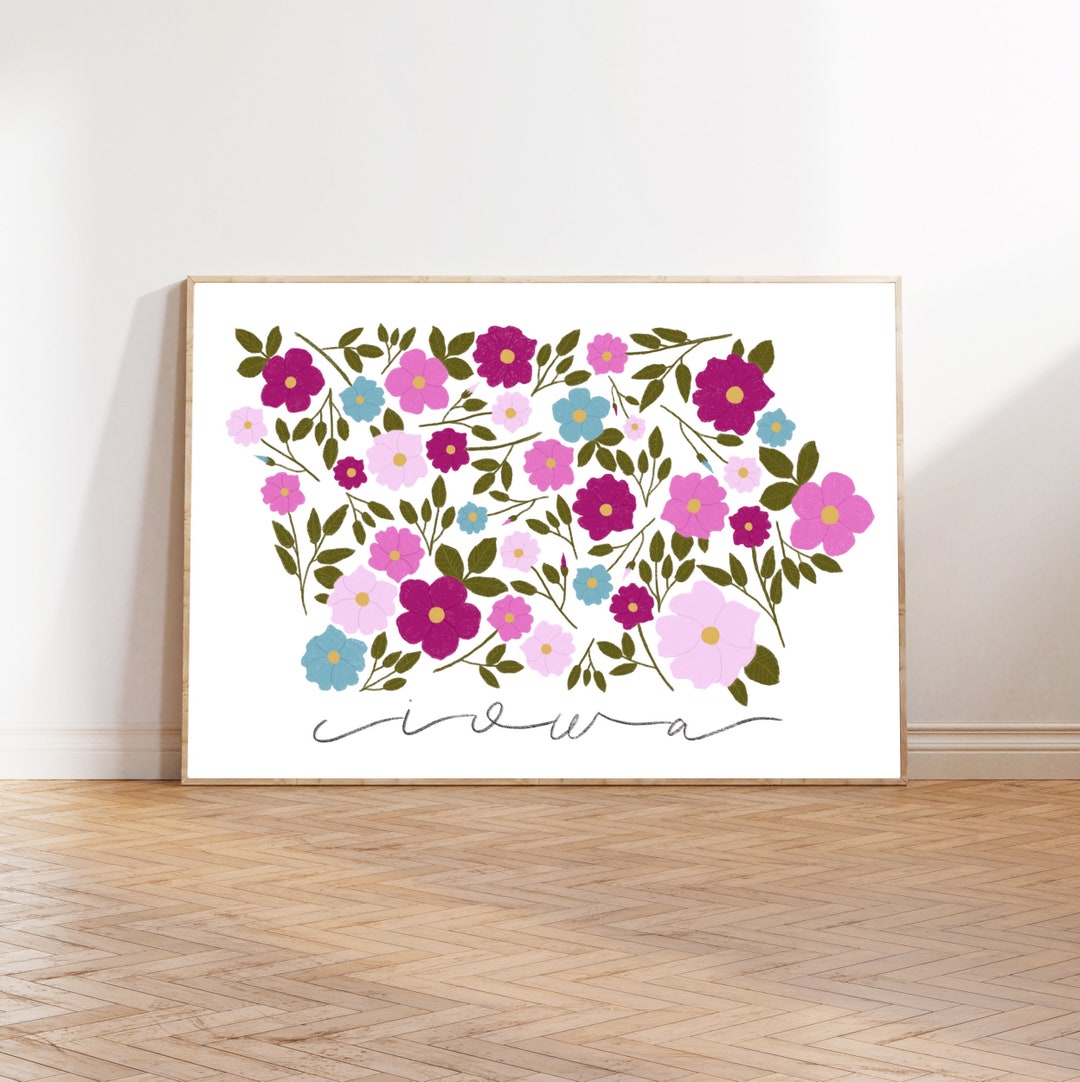 Iowa State Flower Downloadable Art | Wildflower Art | Instant Download ...