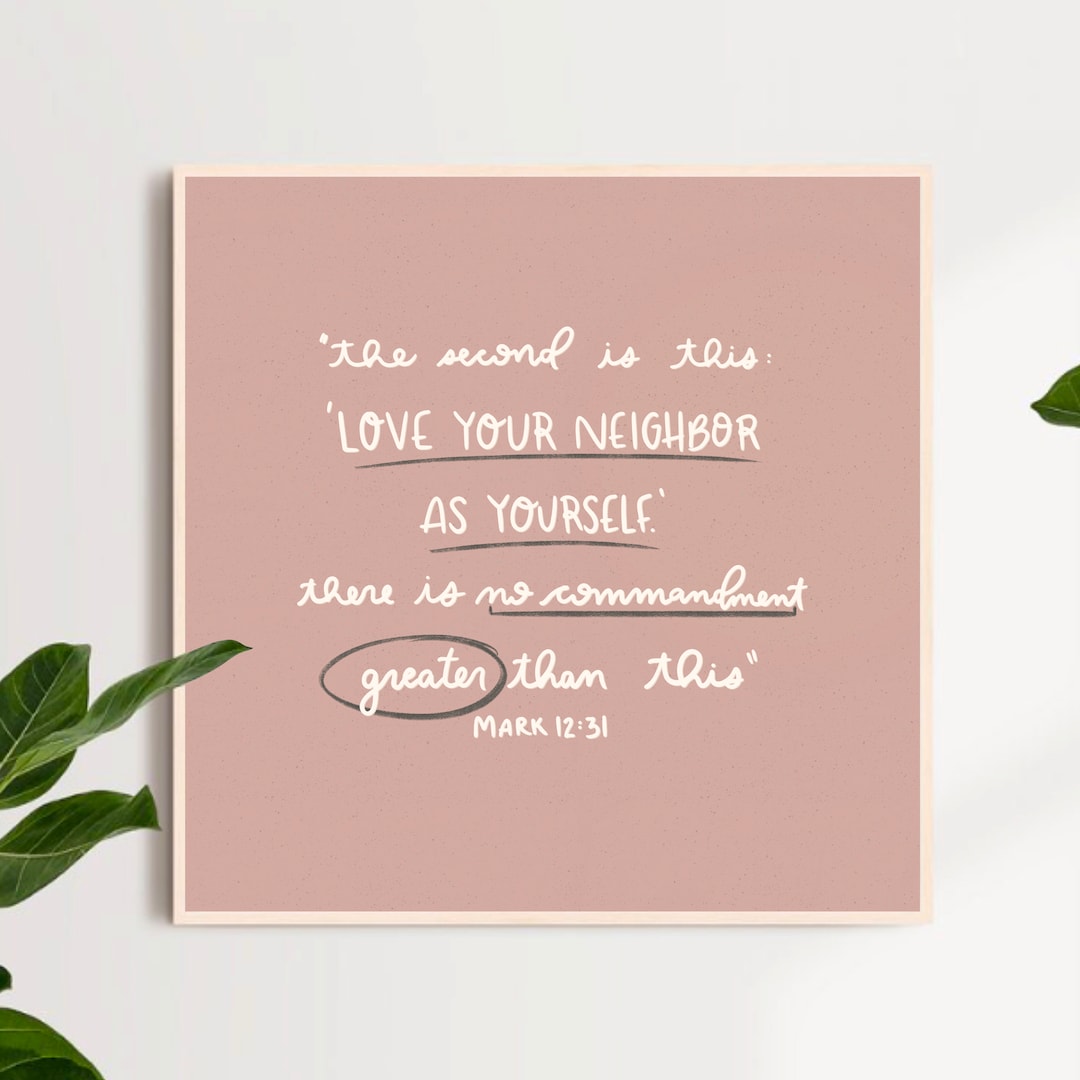 Mark 12:31 Downloadable Art | Printable Wall Art | Instant Download ...