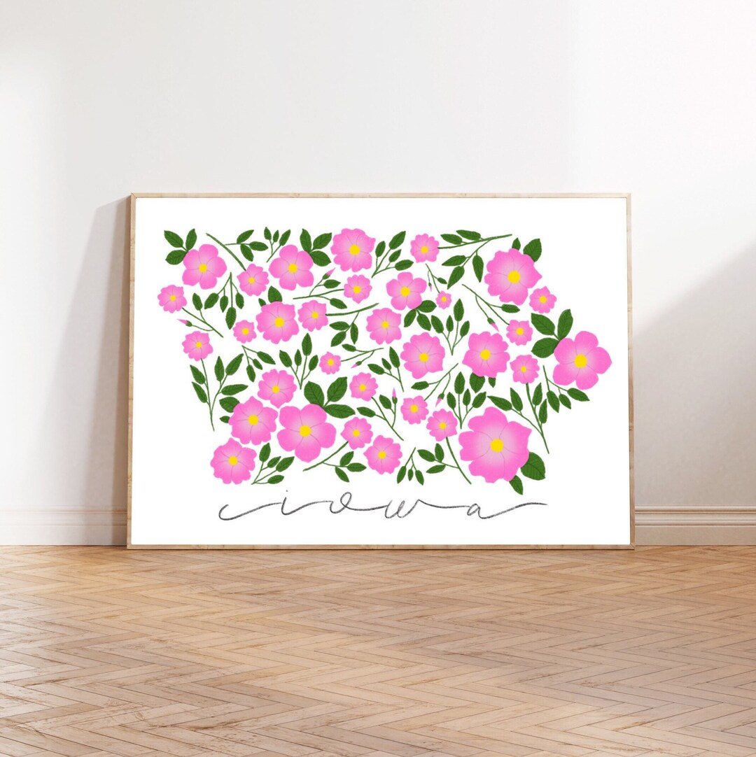Iowa State Flower Downloadable Art | Wildflower Art | Office Decoration ...