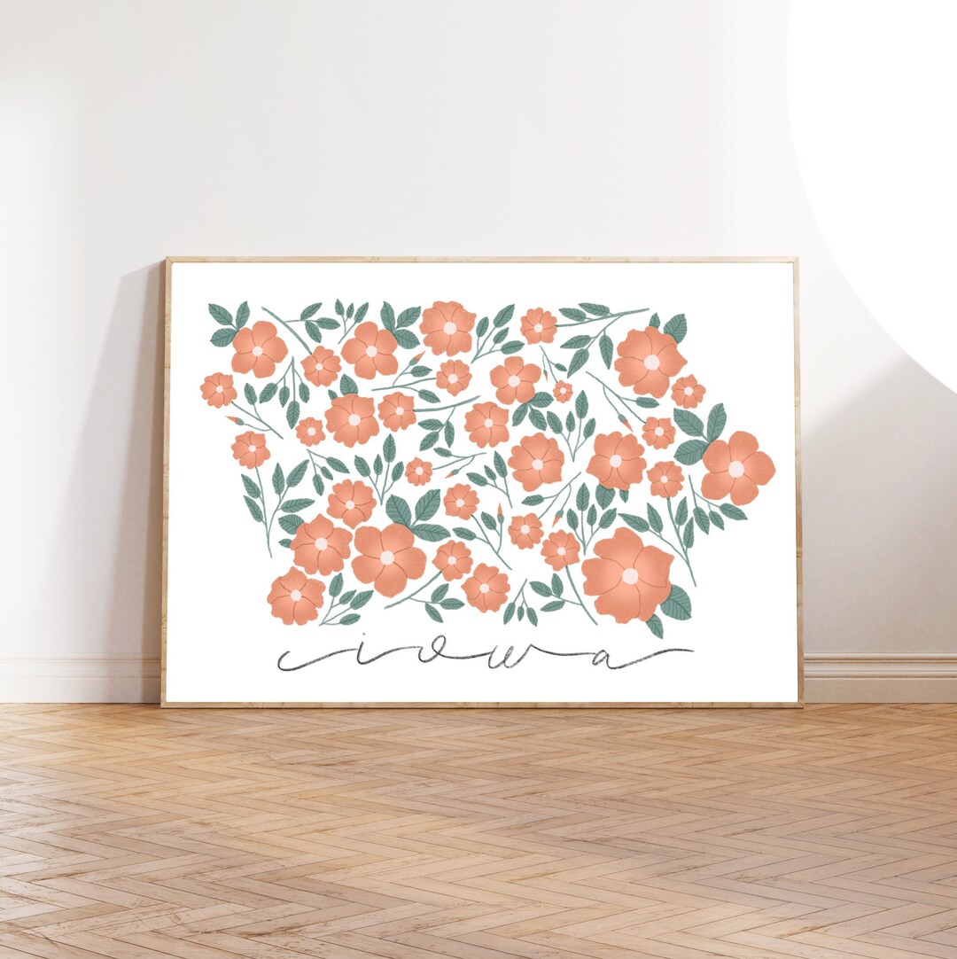 Iowa State Flower Downloadable Art | Wildflower Art | Instant Download ...