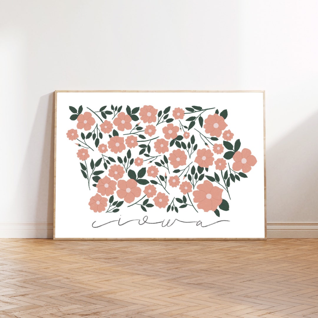 Iowa State Flower Downloadable Art | Wildflower Art | Printable Wall ...