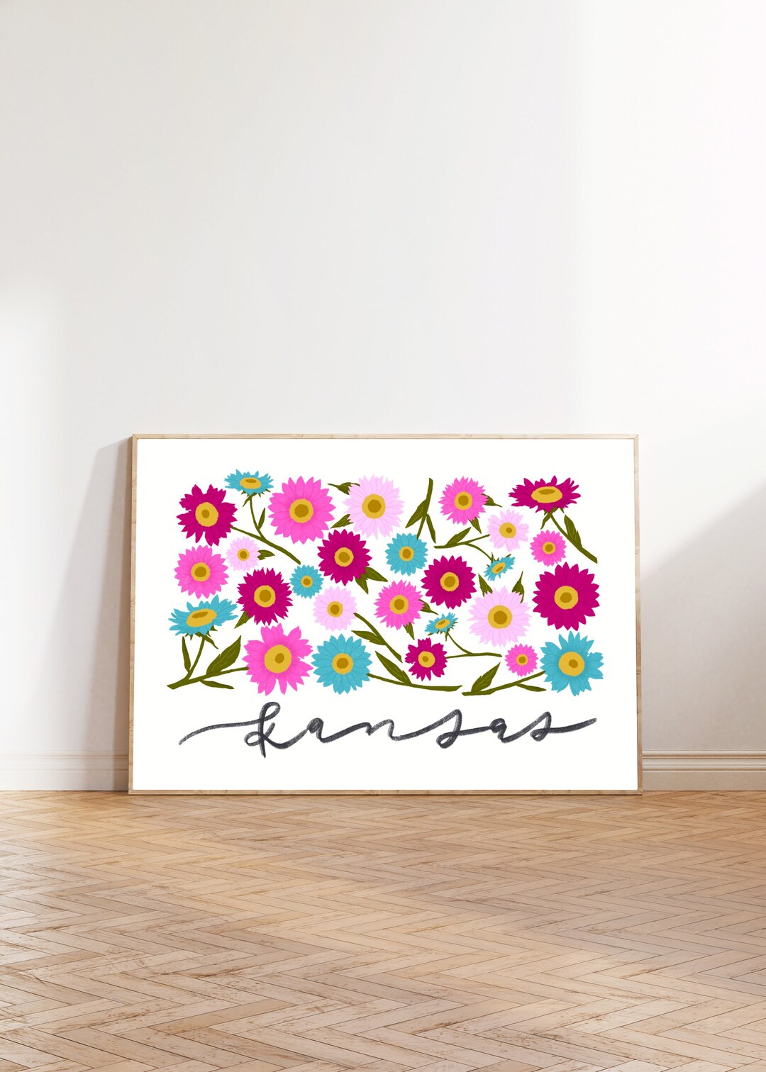 Kansas State Flower Downloadable Art | Wildflower Art | Instant ...