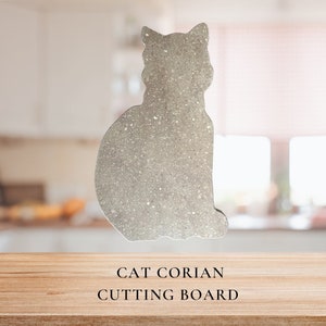 Cat Corian Cutting Board, Cat Shaped Butter Board, Charcuterie Board ...