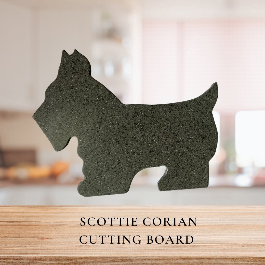 Scottie Corian Cutting Board, Dog Shaped Butter Board, Charcuterie ...