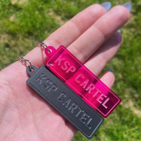 KSP CARTEL Acrylic number plate Keyring | Etsy