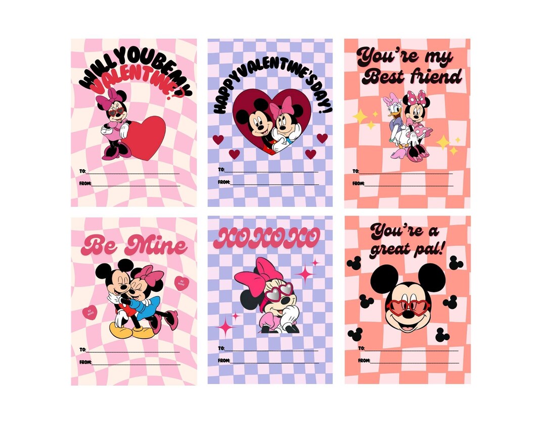 Printable-retro Kids Valentine's Day Cards - Etsy