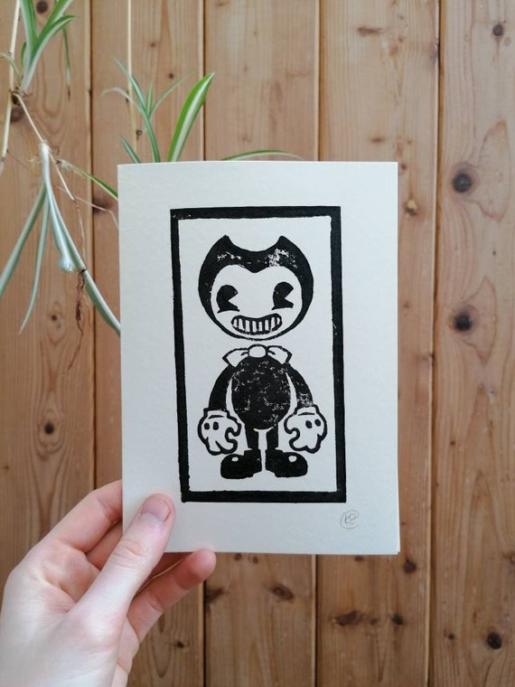 Bendy and the Ink Machine Character Handmade Printed Card | Etsy