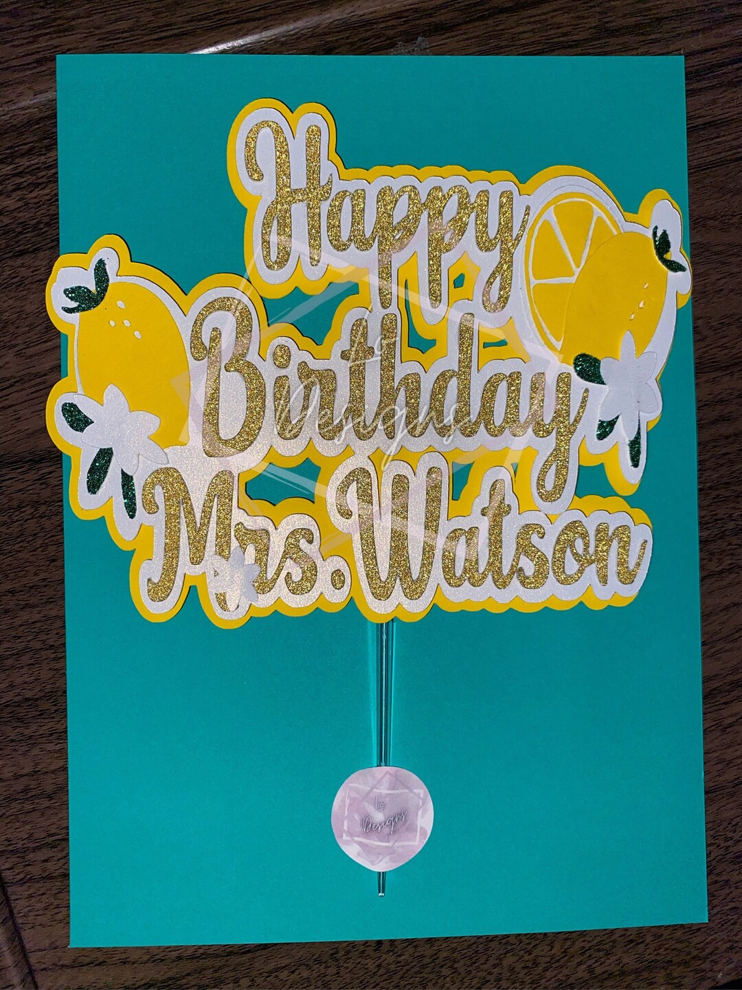 Lemon Themed Birthday Topper, Lemon Party, Lemon Cake Topper - Etsy