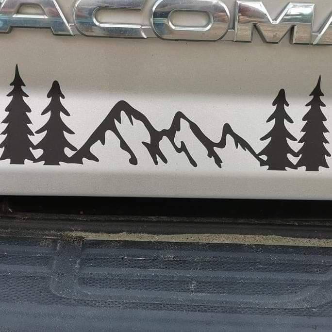 Mountains and Trees Decal Toyota Tacoma Vehicle Decal Car | Etsy