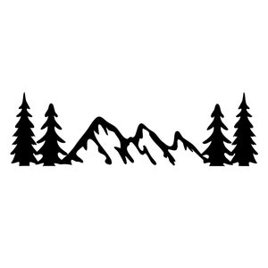 Mountains and Trees Decal Toyota Tacoma Vehicle Decal Car - Etsy