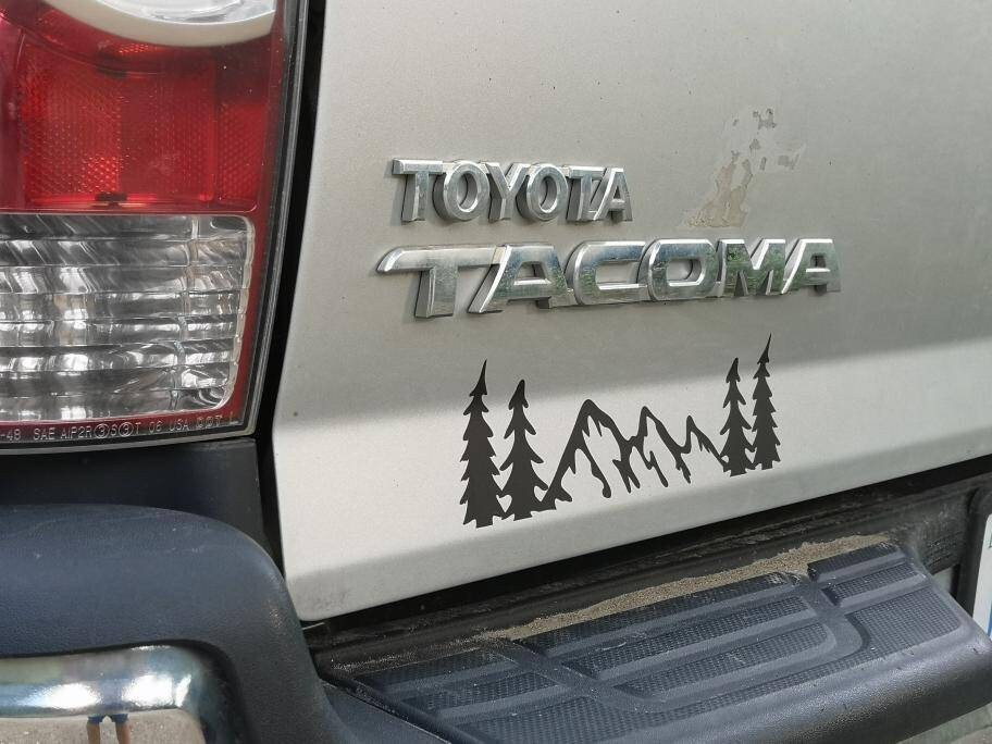 Mountains and Trees Decal Toyota Tacoma Vehicle Decal Car | Etsy