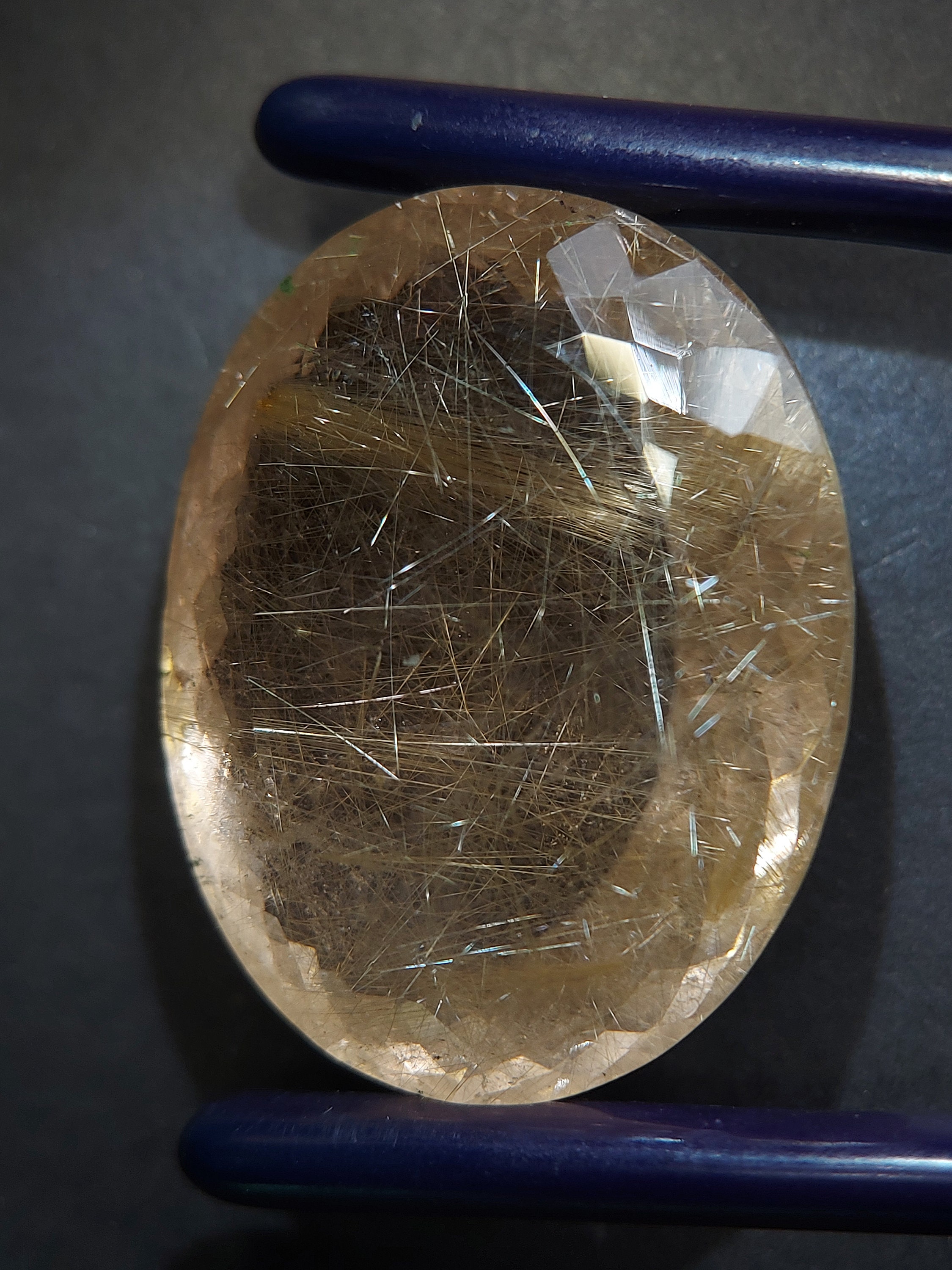 Massive Rutilated Quartz Gemstone - Faceted Natural Golden Rutile ...