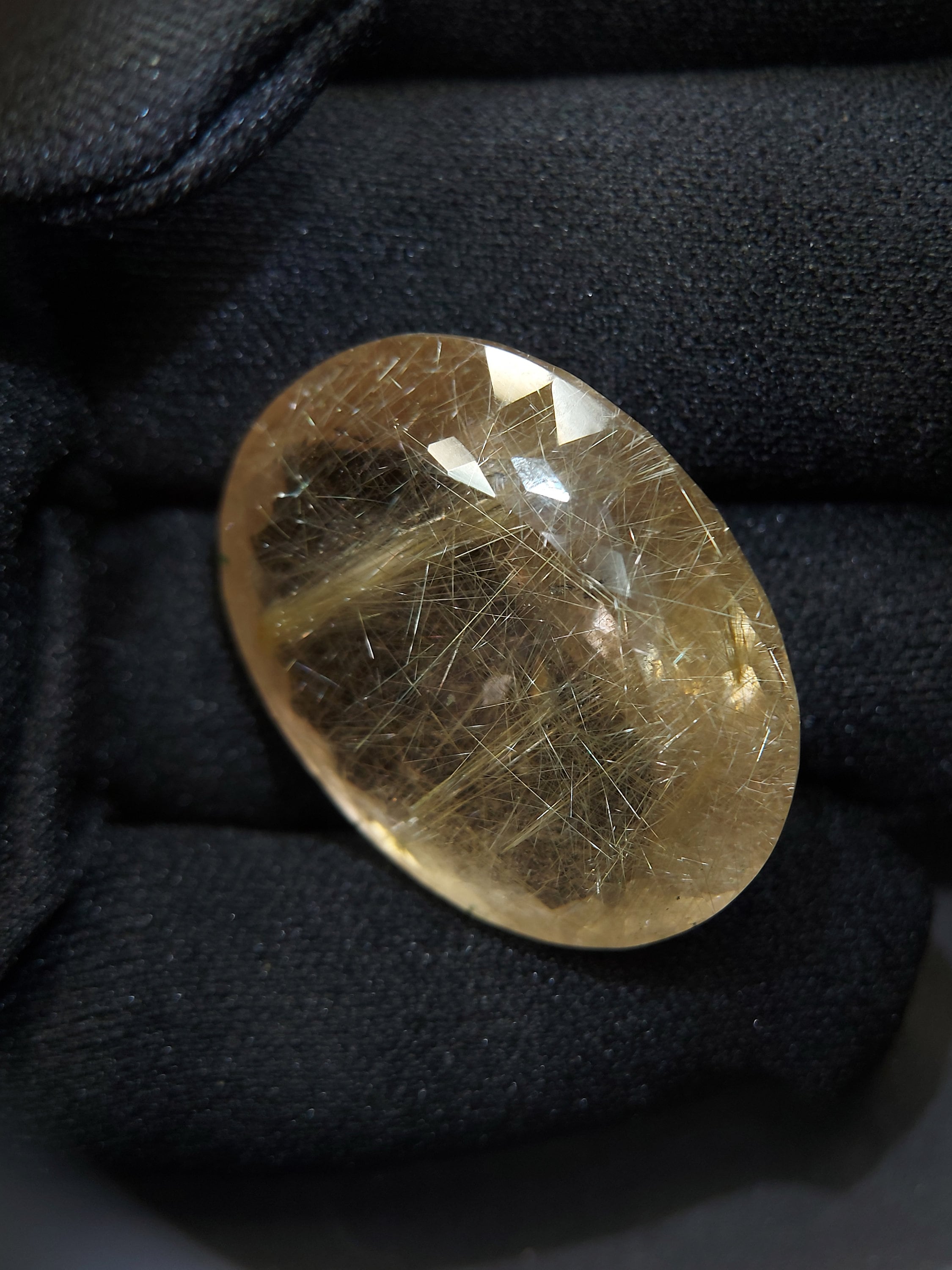 Massive Rutilated Quartz Gemstone - Faceted Natural Golden Rutile ...