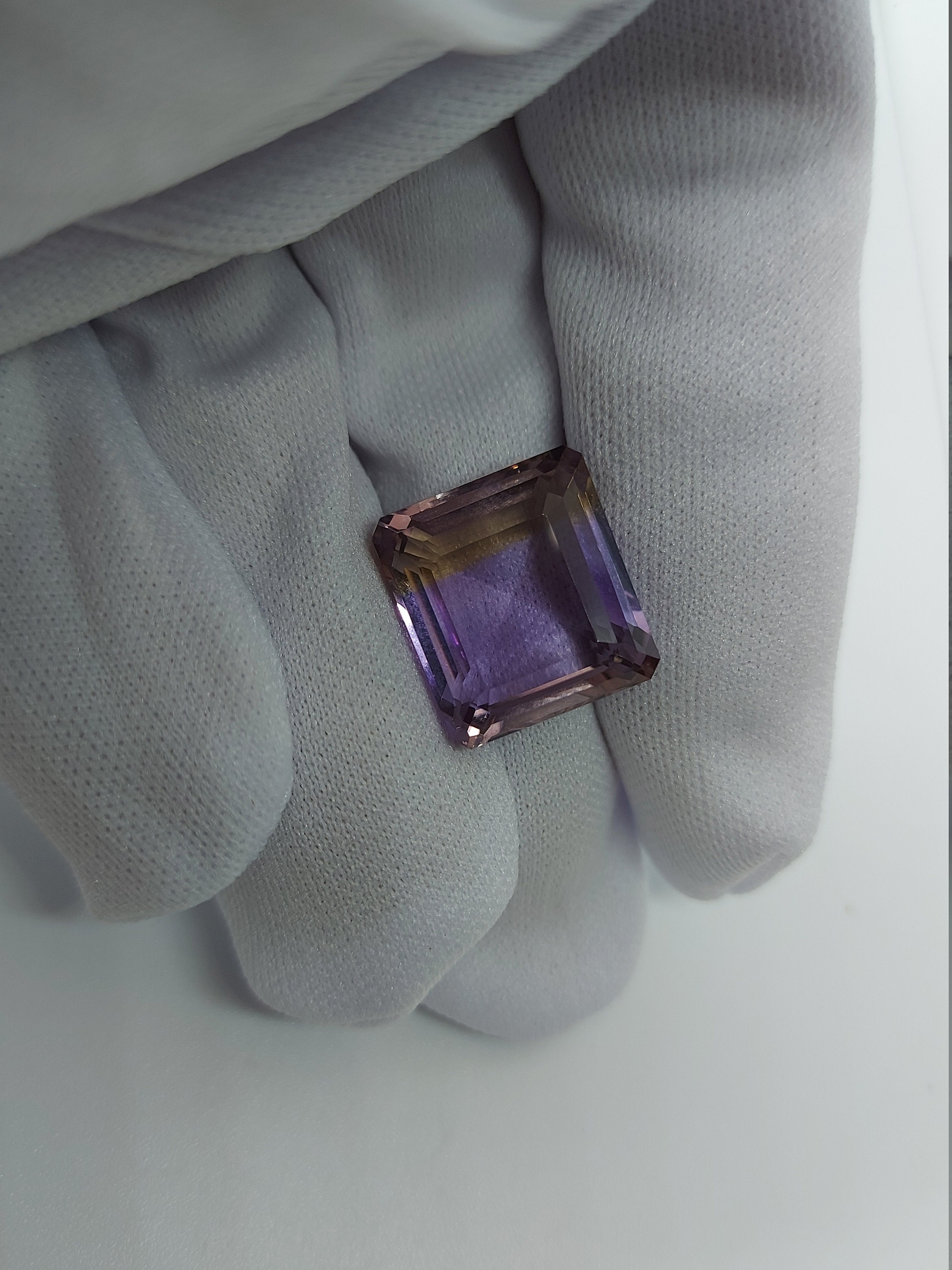 Natural Bi Color Ametrine Gemstone - Faceted Loose Ametrine 21.55 CTS ...