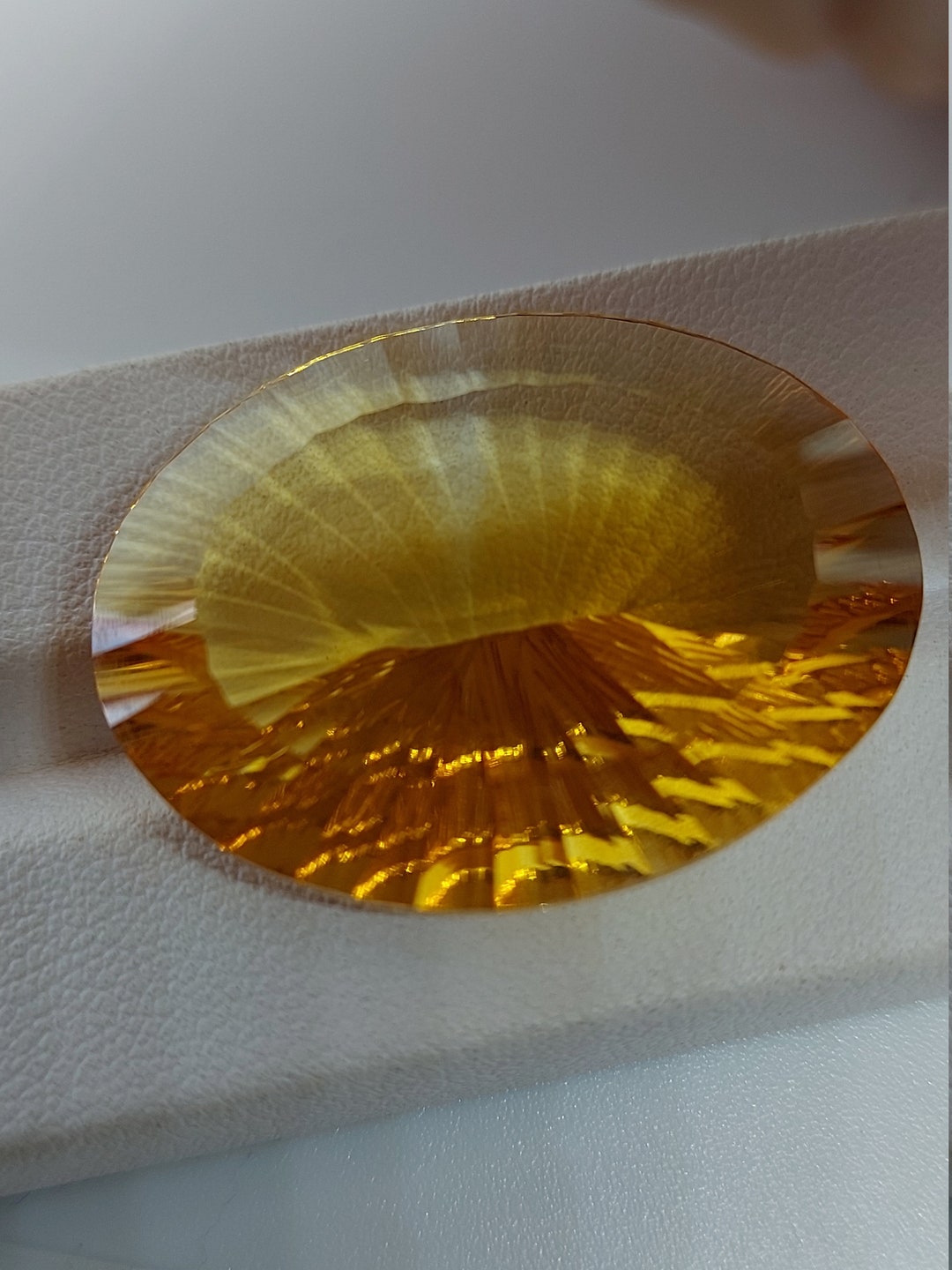 Giant Precision Cut Citrine Gemstone - Faceted Natural Citrine 40.95 ...